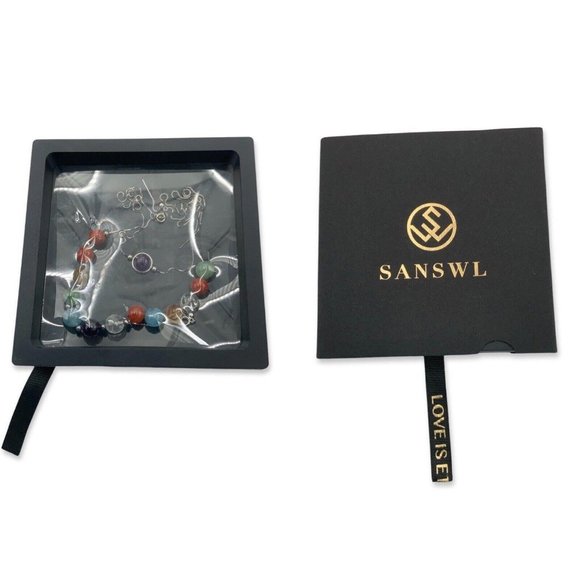 SANSWL | Jewelry | Sanswl 7 Chakra Healing Energy Natural Gemstone Necklace Bracelet Spiritual ...